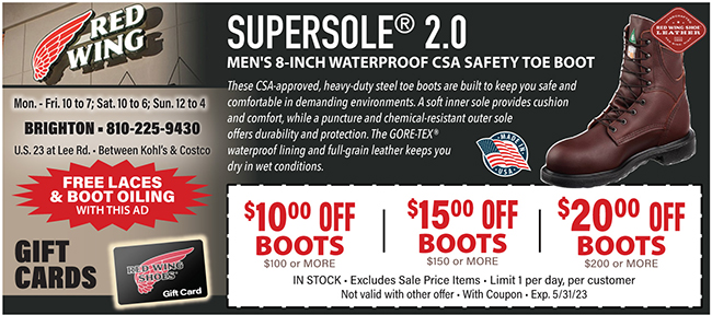 Pocket Pleasers Coupon for Red Wings Shoes Coupon.